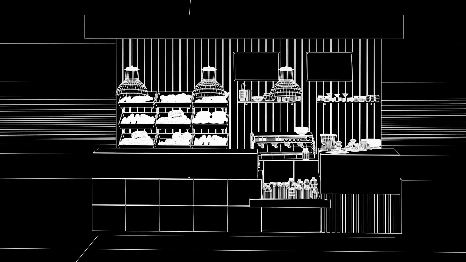 Cafe With Pastries and Desserts - 3D Model by Smart3DModels