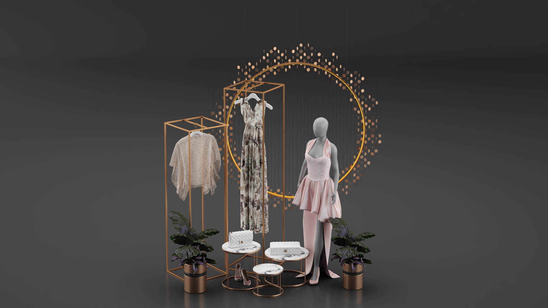 Clothing Store Showcase - 3D Model by Smart3DModels