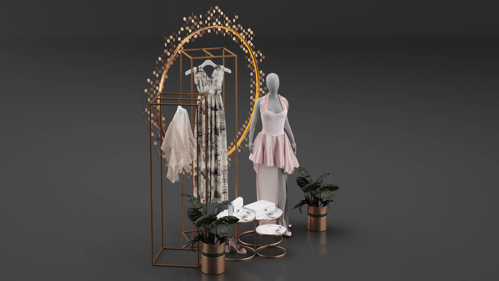 Clothing Store Showcase - 3D Model by Smart3DModels