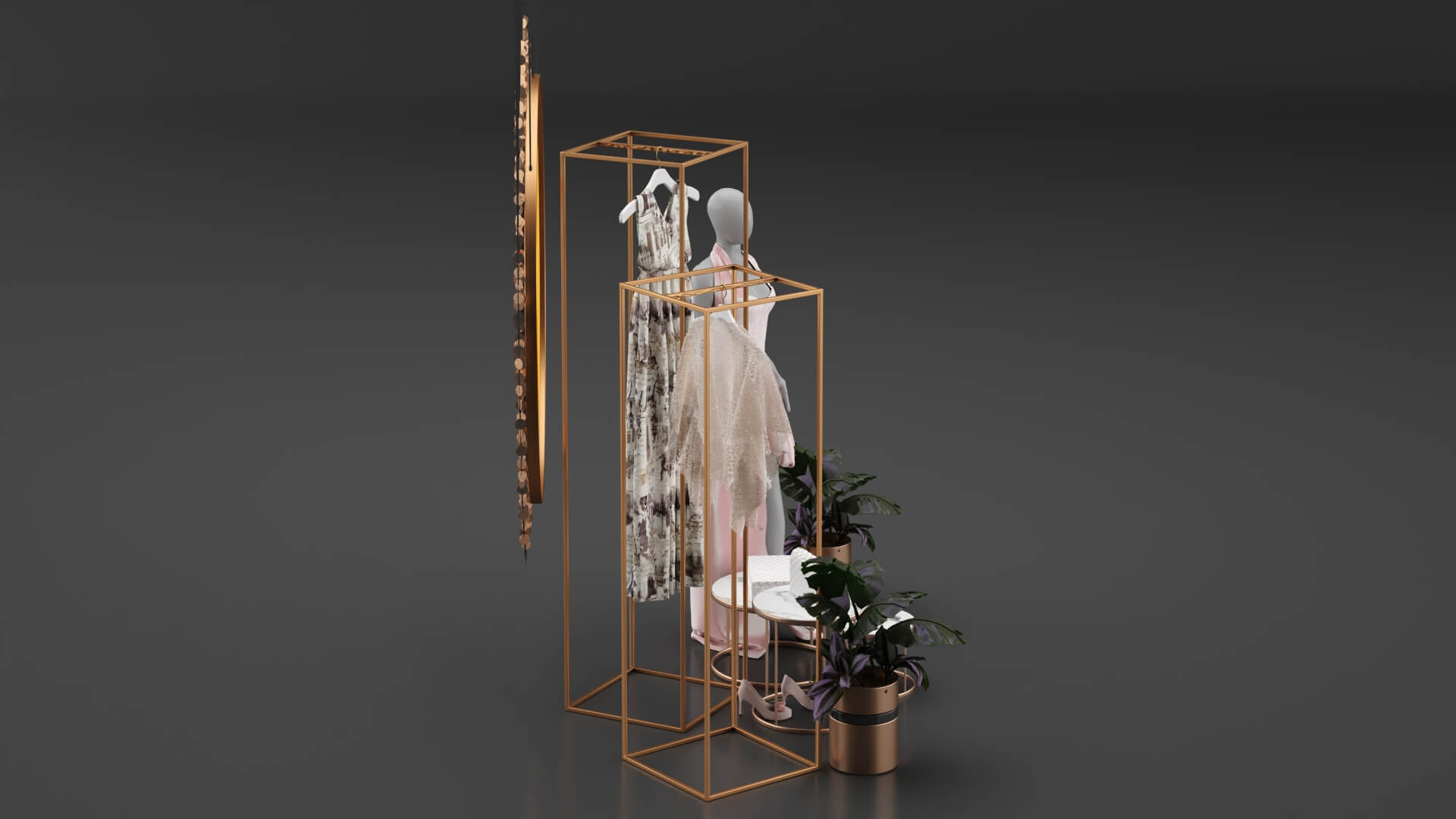 Clothing Store Showcase - 3D Model by Smart3DModels