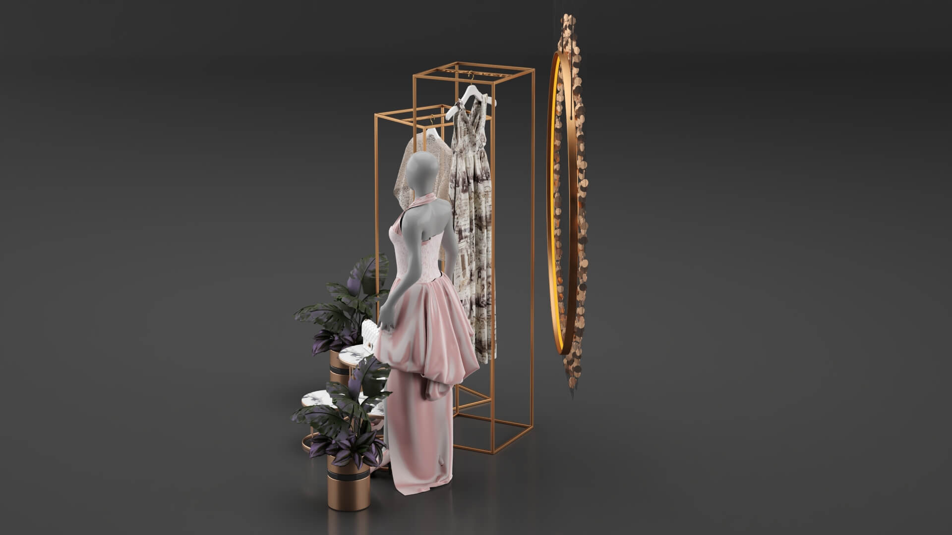 Clothing Store Showcase - 3D Model by Smart3DModels