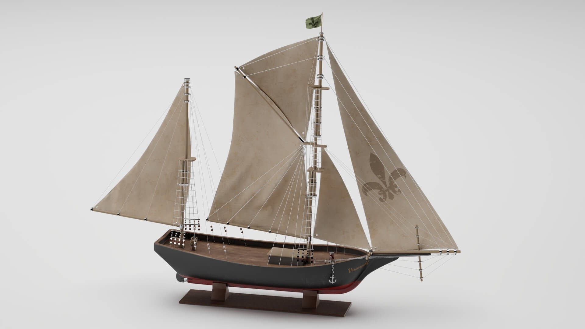 Decorative Ship - 3D Model by Smart3DModels