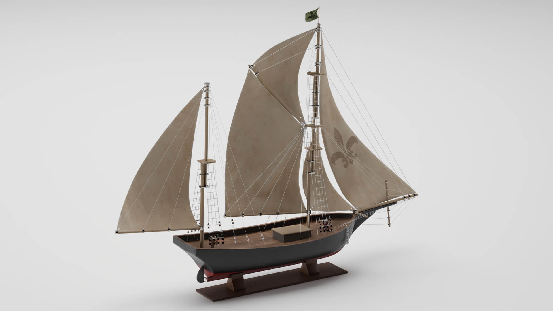 Decorative Ship - 3D Model by Smart3DModels