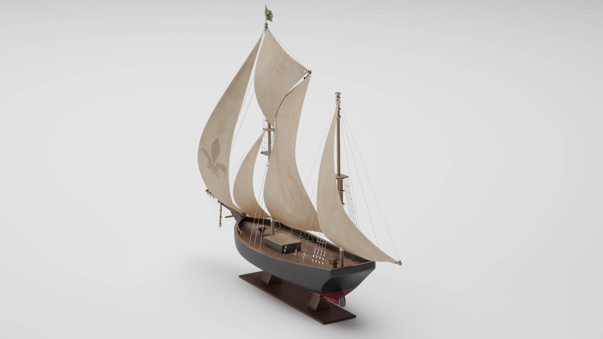 Decorative Ship - 3D Model by Smart3DModels