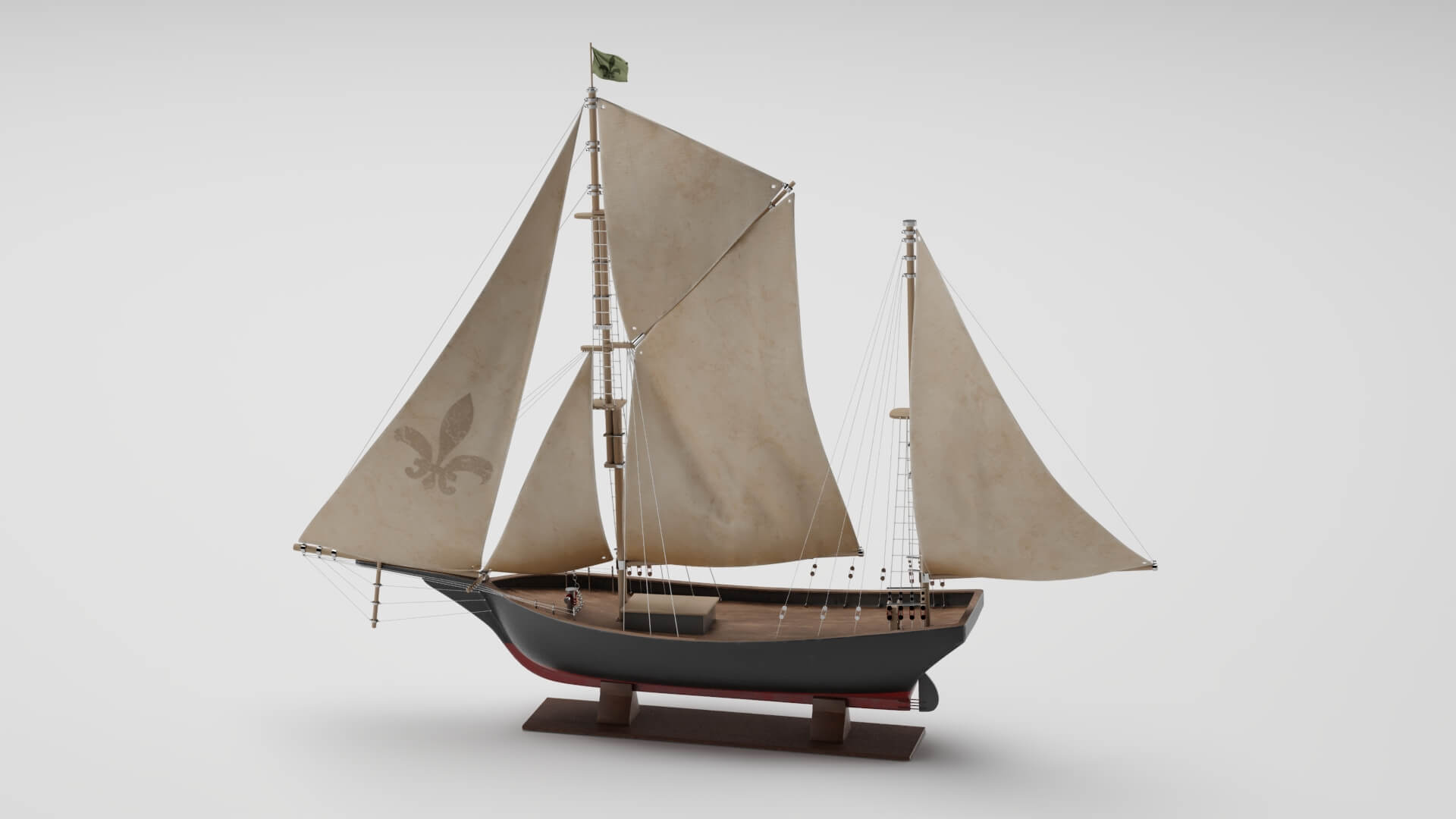 Decorative Ship - 3D Model by Smart3DModels