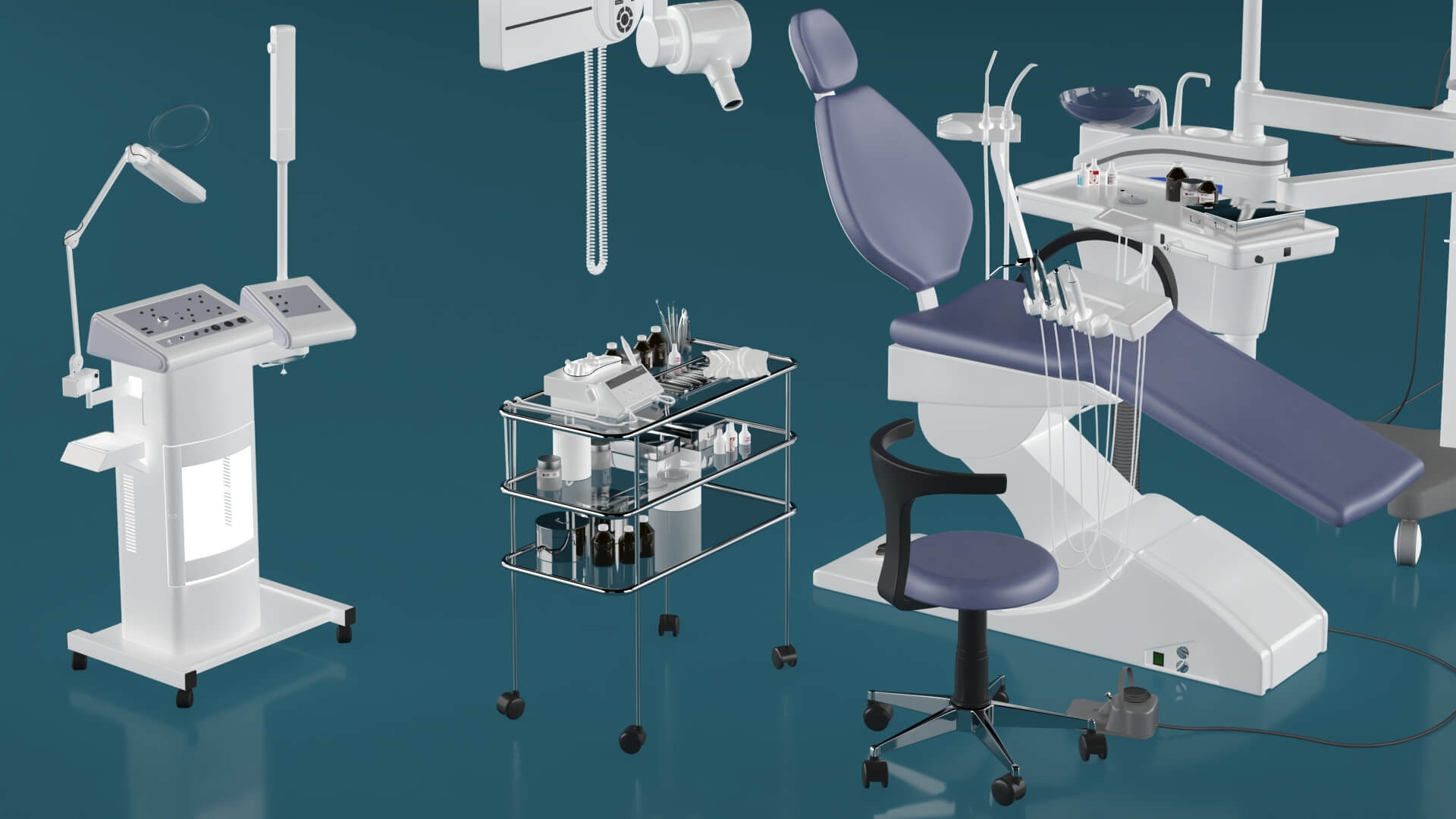 Dental Clinic Set - 3D Model by Smart3DModels