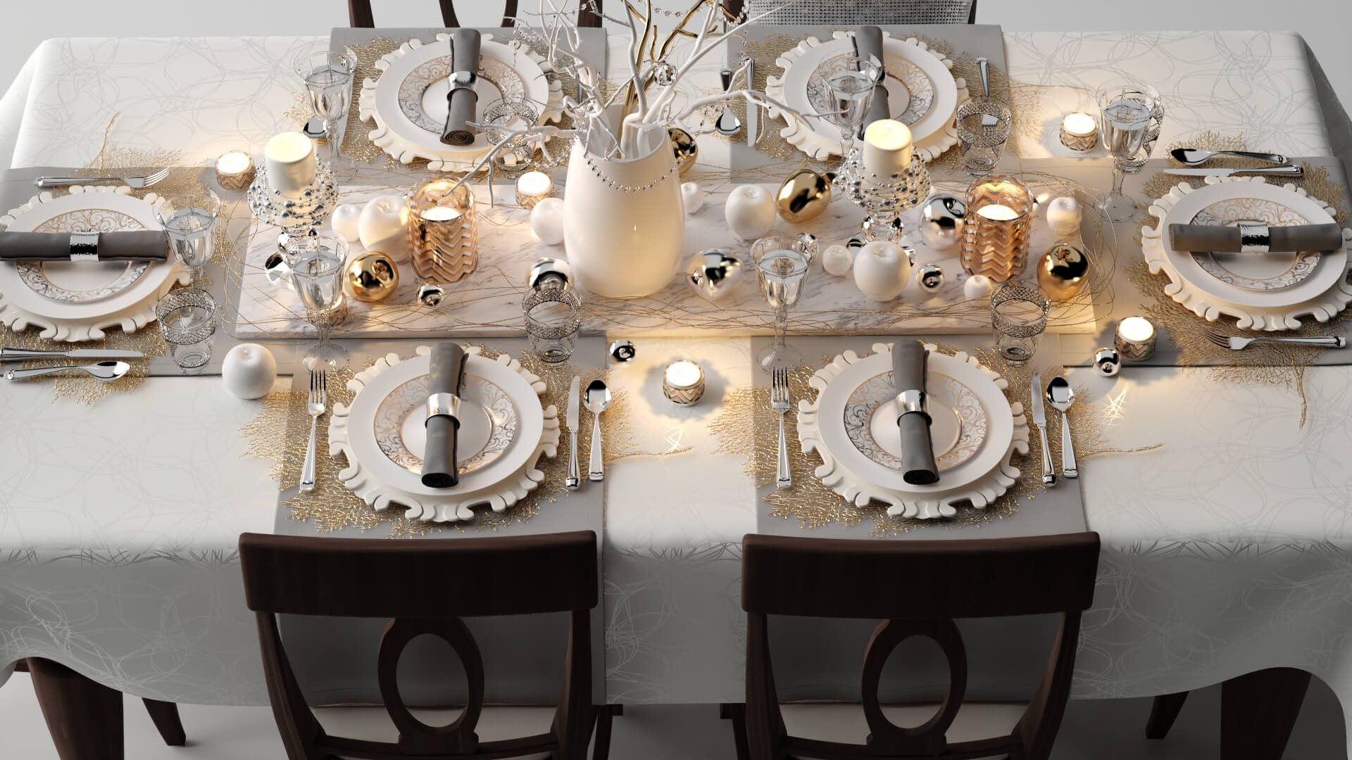 Dinner Table 07 - 3D Model by Smart3DModels