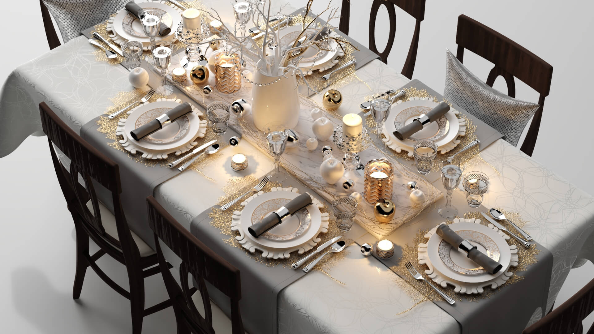 Dinner Table 07 - 3D Model by Smart3DModels