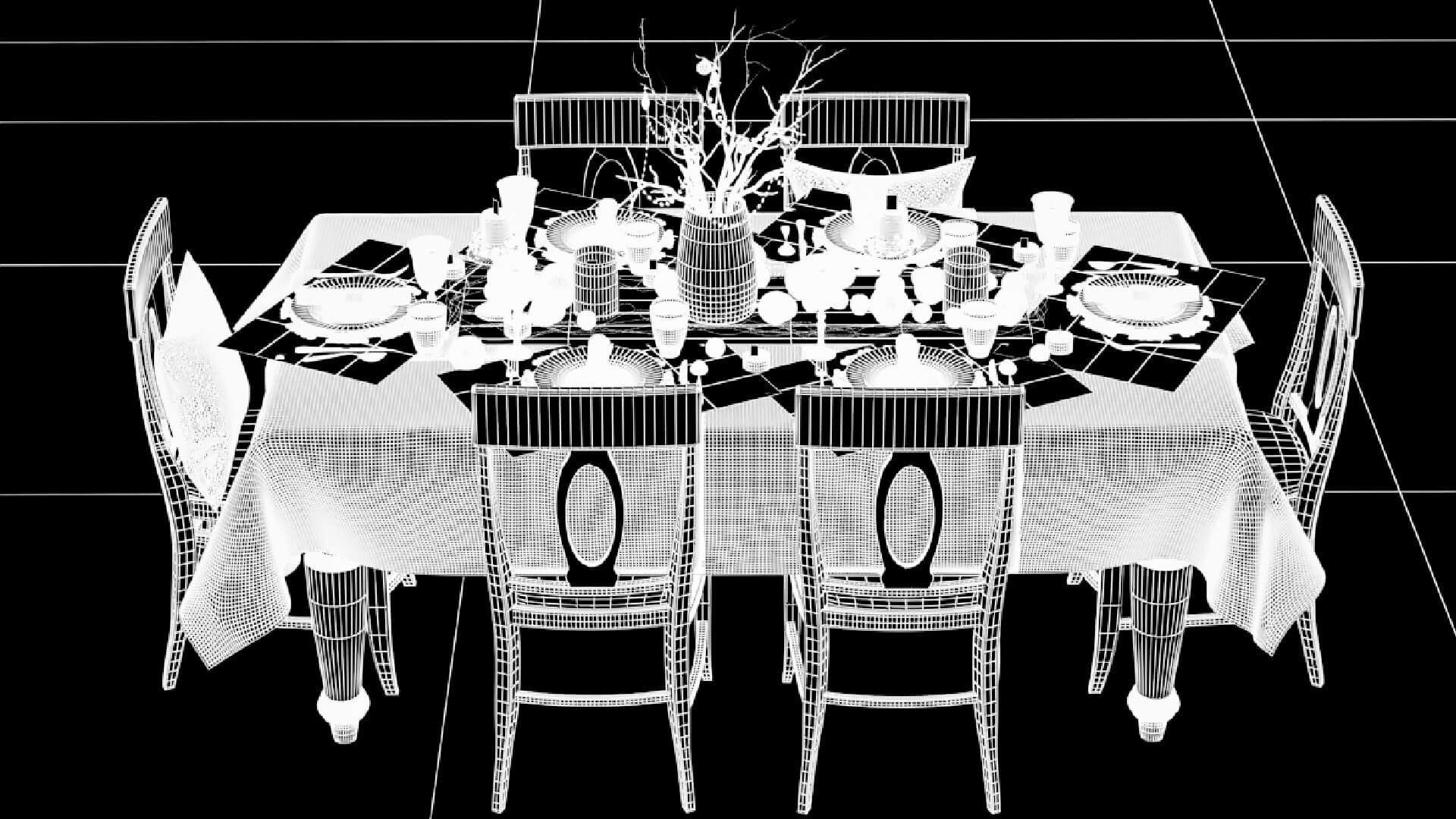 Dinner Table 07 - 3D Model by Smart3DModels