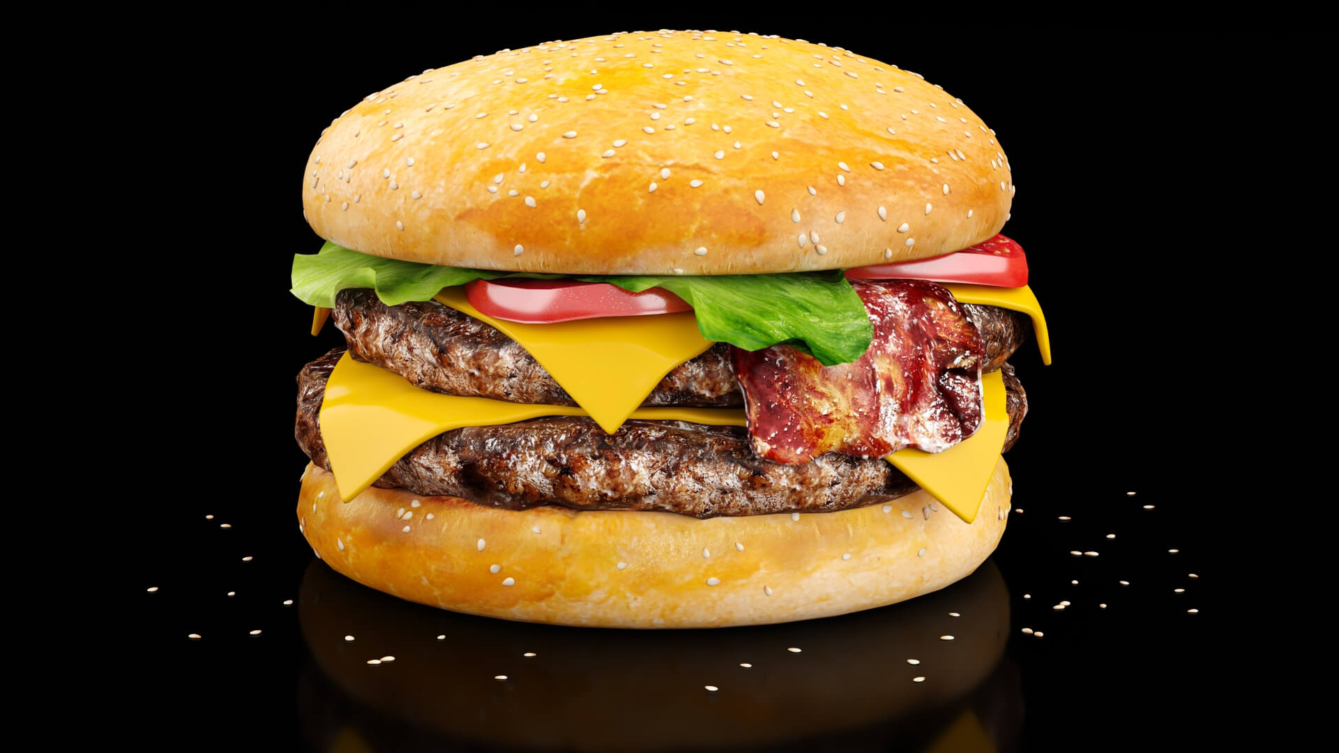 Double Cheeseburger - 3D Model by Smart3DModels