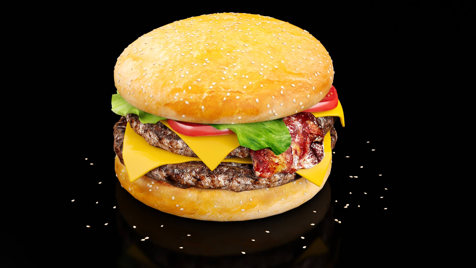 Double Cheeseburger - 3D Model by Smart3DModels