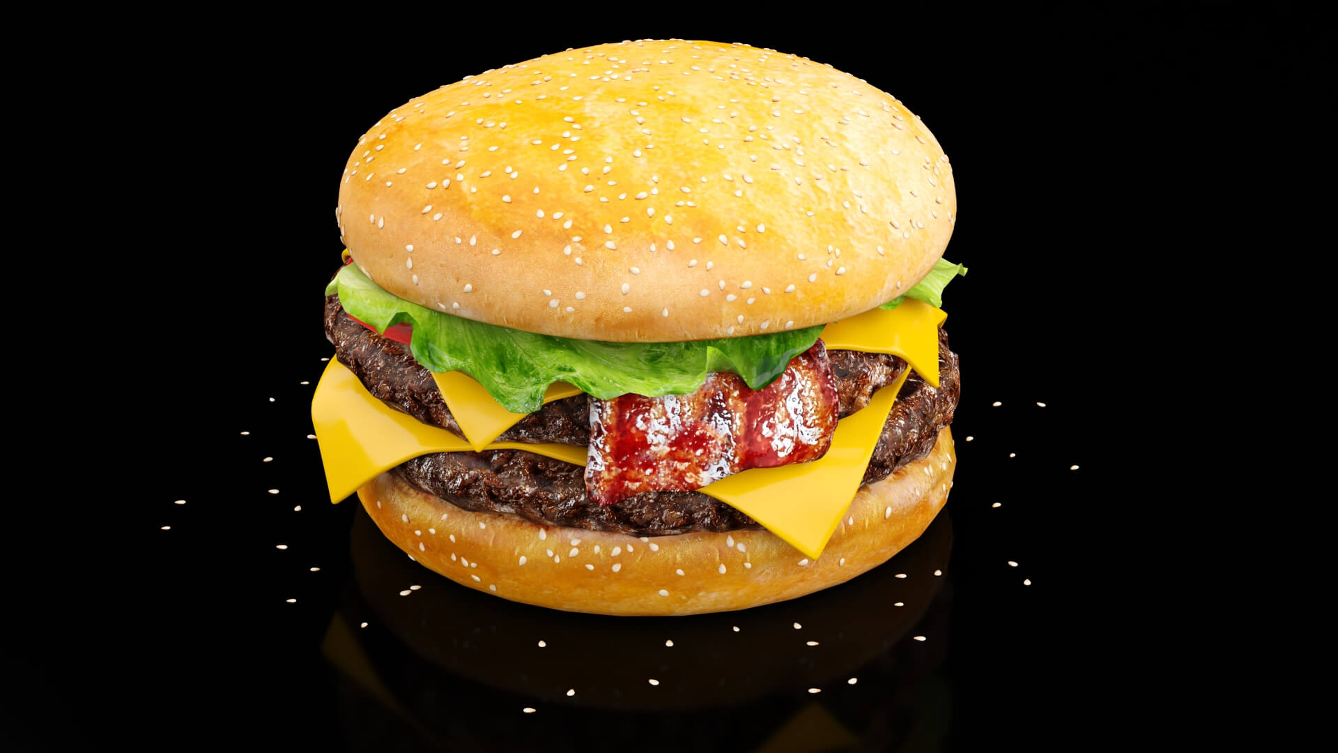 Double Cheeseburger - 3D Model by Smart3DModels