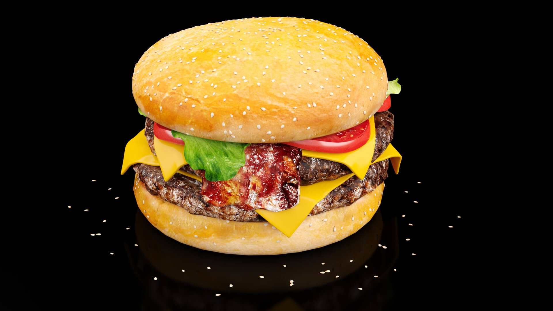 Double Cheeseburger - 3D Model by Smart3DModels