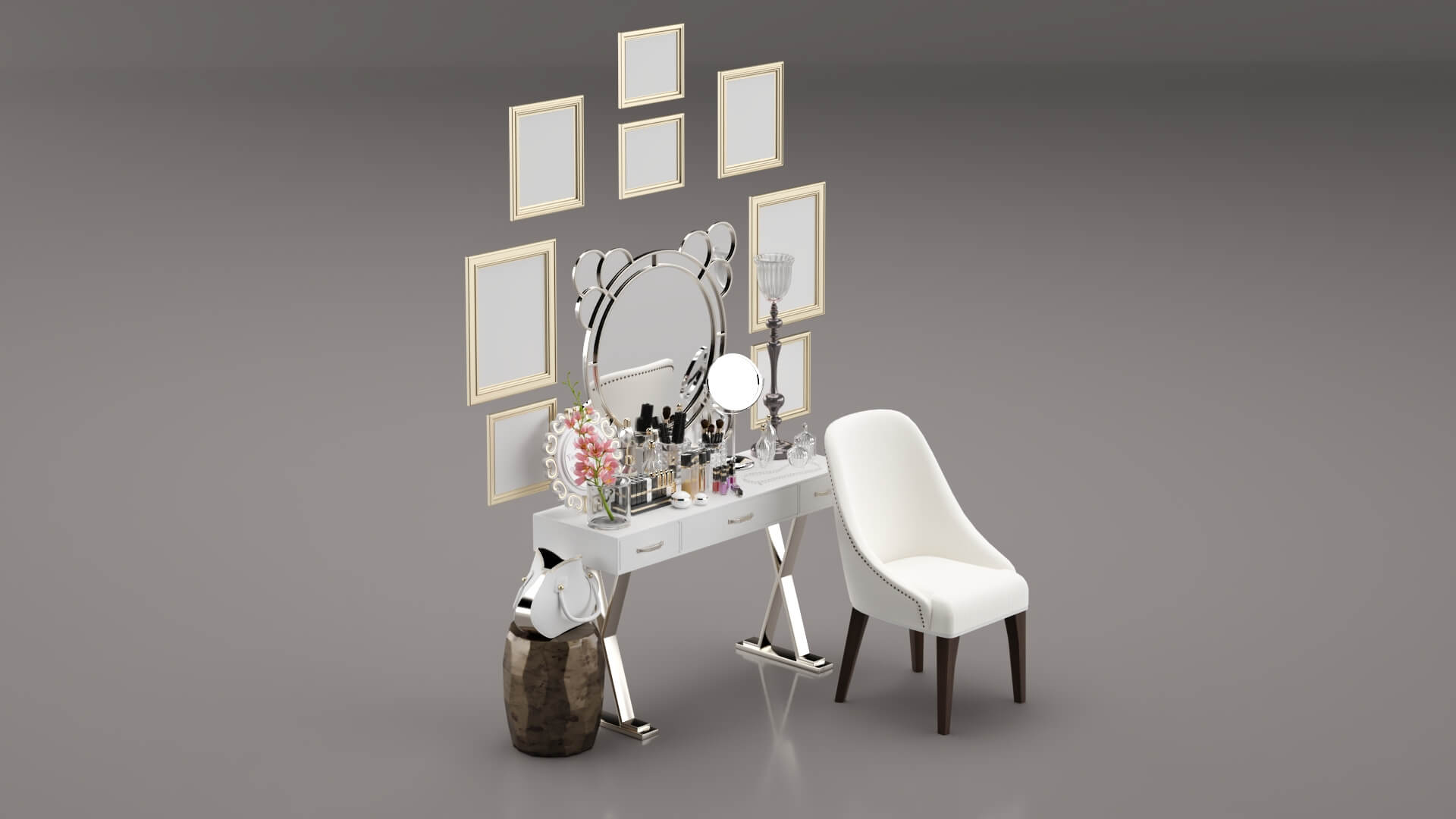 Dressing Table - 3D Model by Smart3DModels