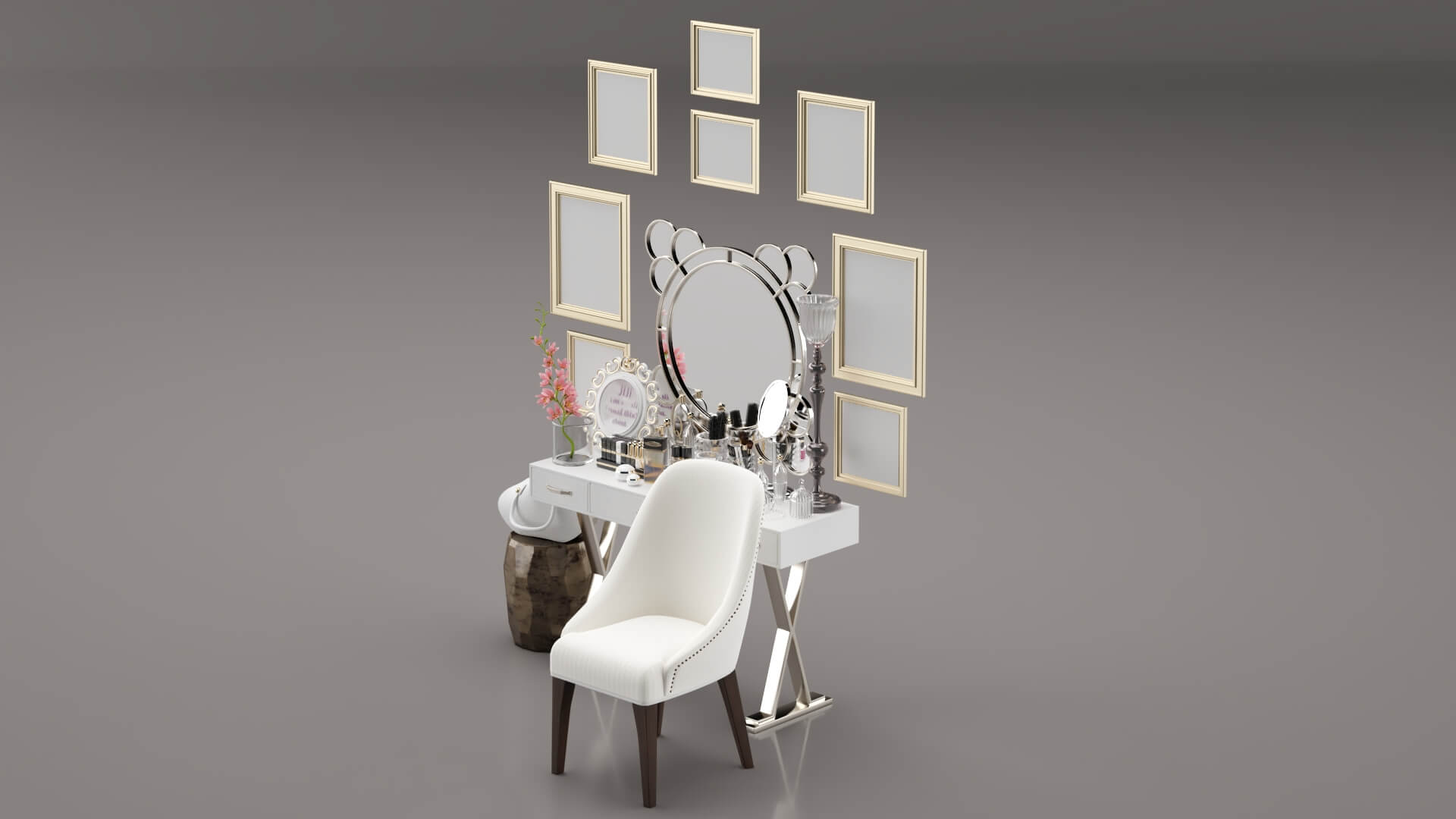 Dressing Table - 3D Model by Smart3DModels