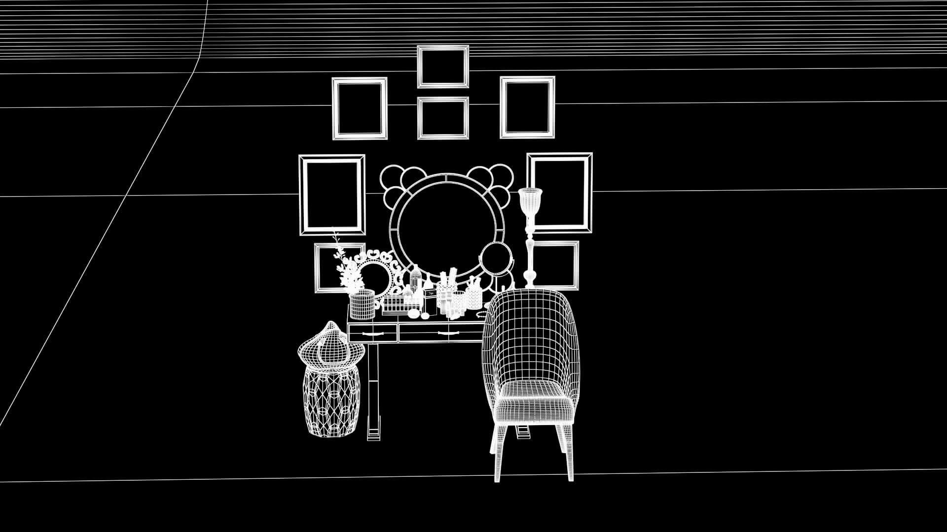 Dressing Table - 3D Model by Smart3DModels