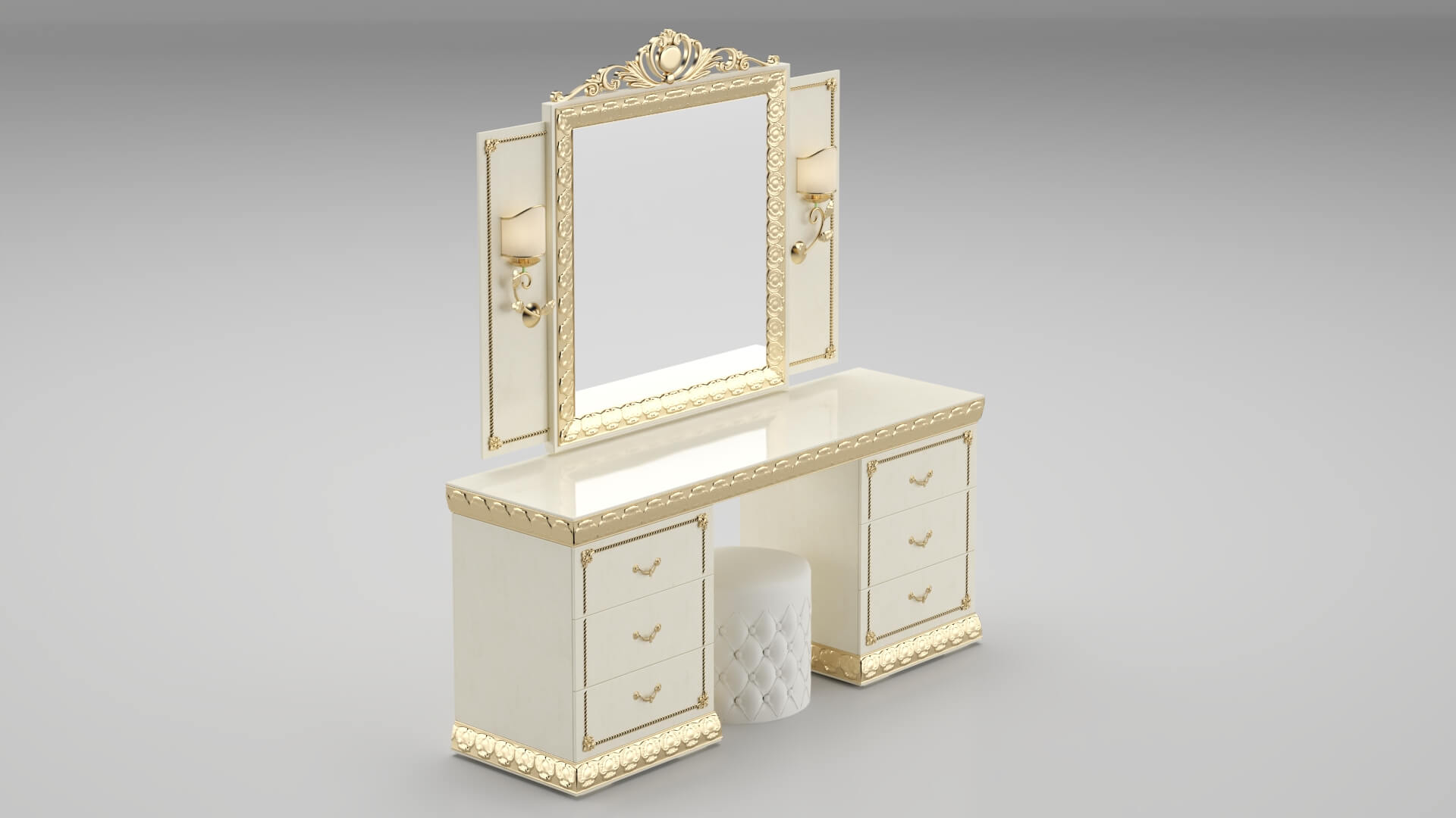 Dressing Table - 3D Model by Smart3DModels