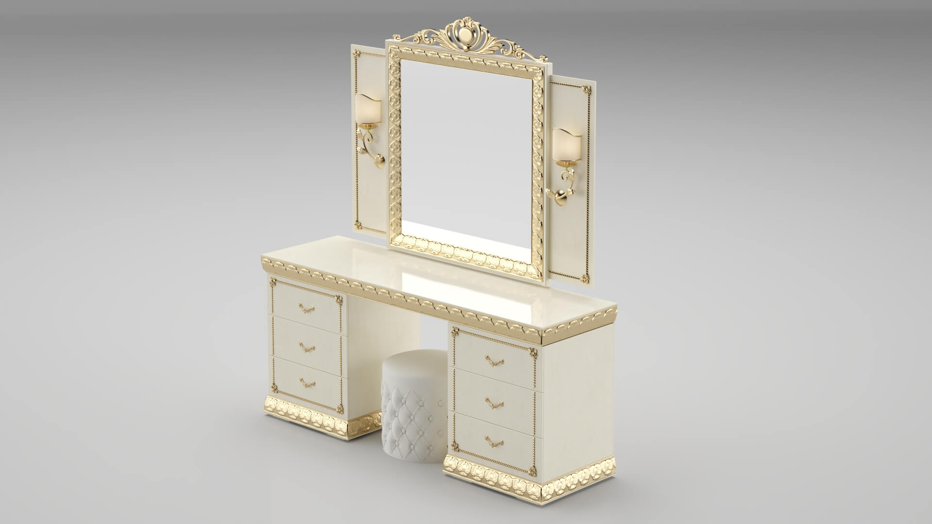 Dressing Table - 3D Model by Smart3DModels