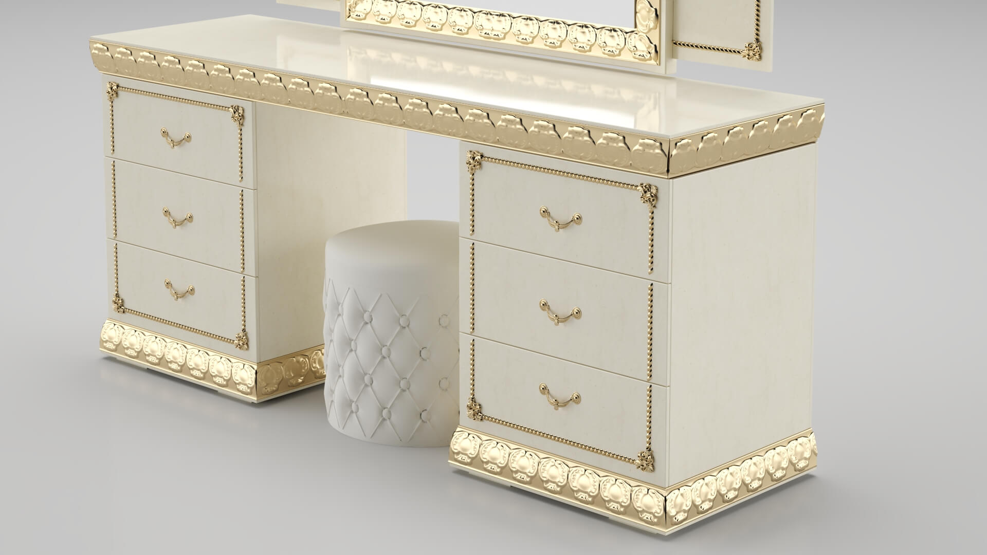 Dressing Table - 3D Model by Smart3DModels