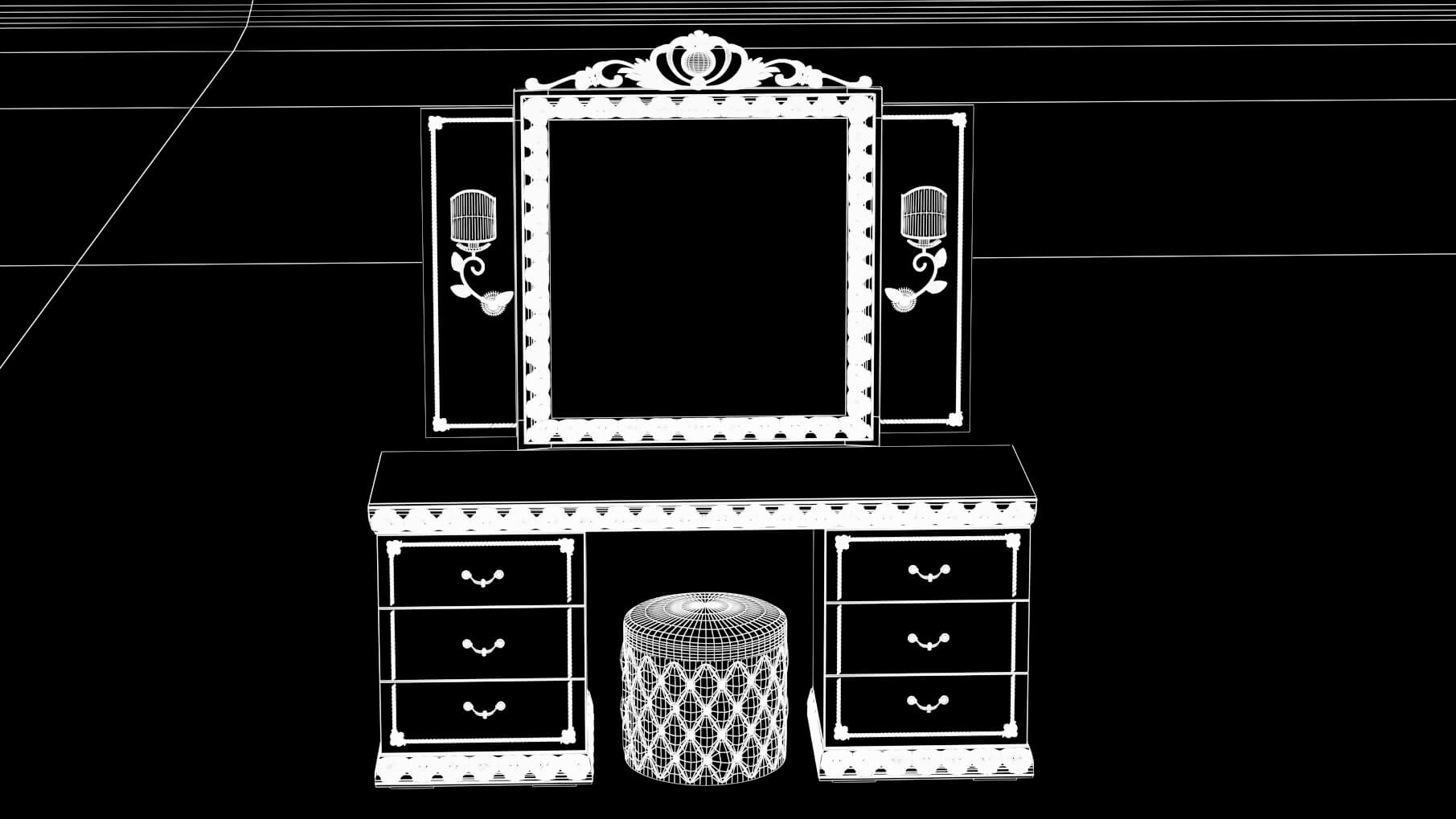 Dressing Table - 3D Model by Smart3DModels