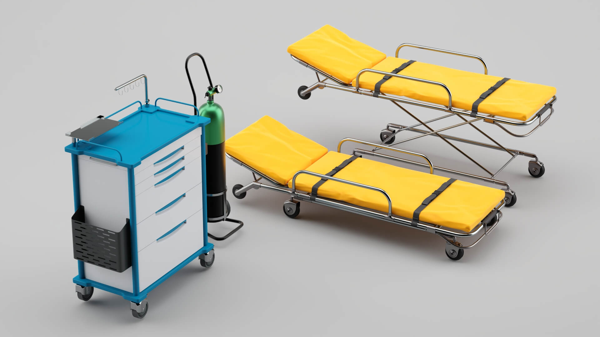 Emergency Hospital Equipment - 3D Model by Smart3DModels