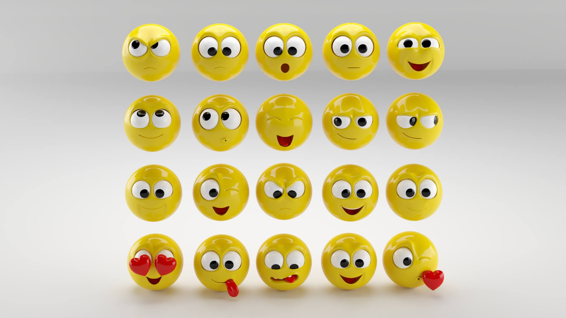 Emoji Symbols Models - 3D Model by Smart3DModels