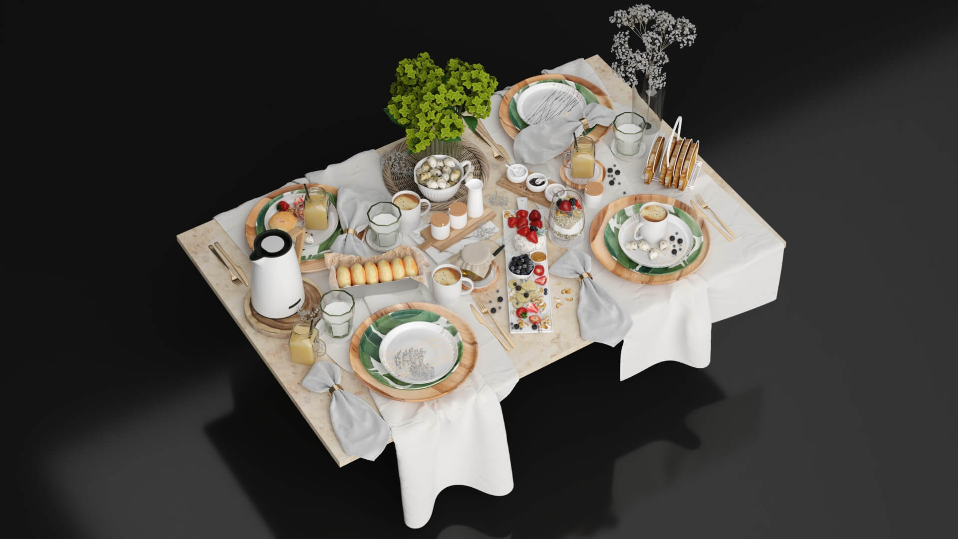 Breakfast Food Set 11 - 3D Model by Smart3DModels