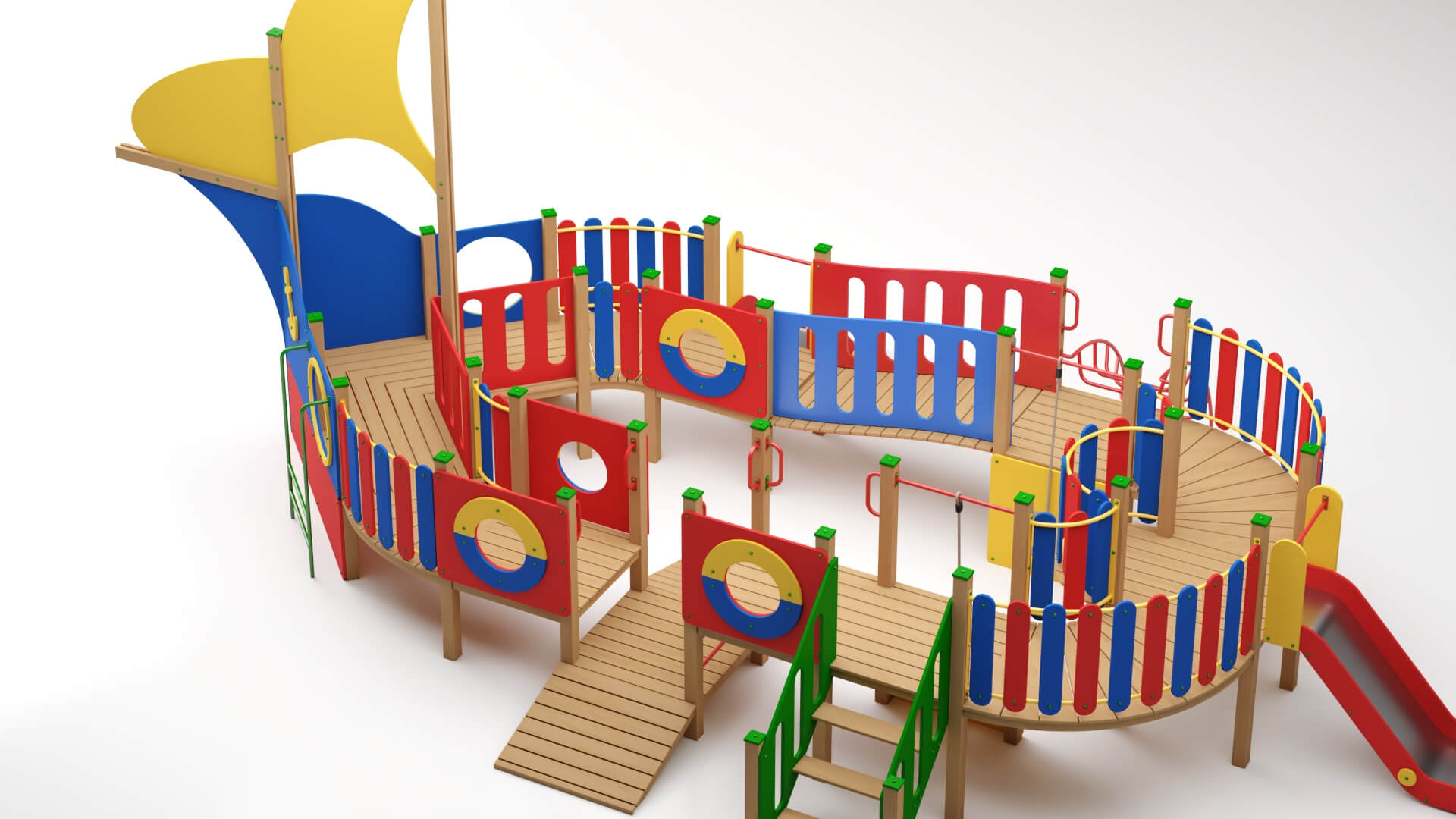 Children Playground 17 3D Render, Digital Art by Smart3DModels