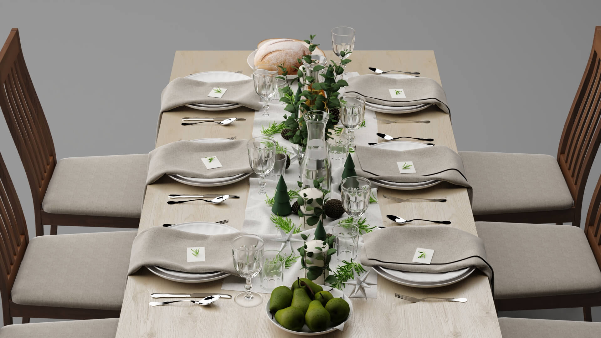 Dining Table 15 3D Render, Digital Art by Smart3DModels