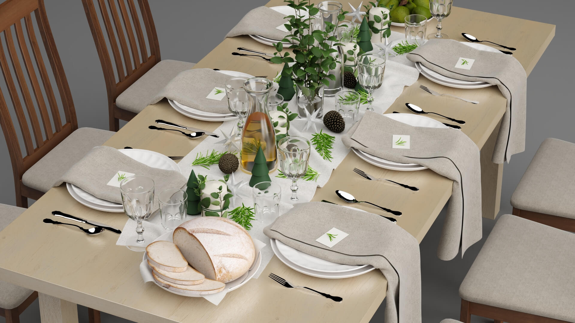 Dining Table 15 3D Render, Digital Art by Smart3DModels