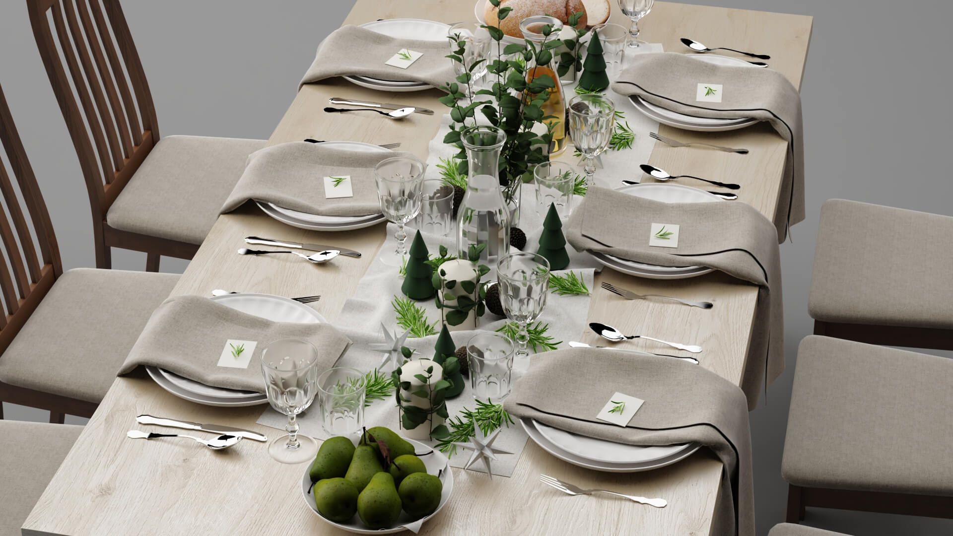 Dining Table 15 3D Render, Digital Art by Smart3DModels