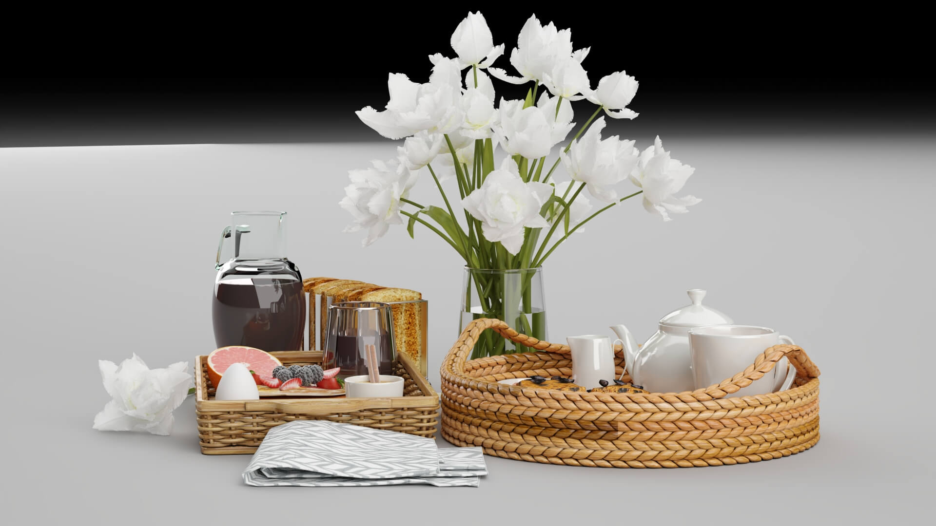 Lunch set 10 3D Render, Digital Art by Smart3DModels