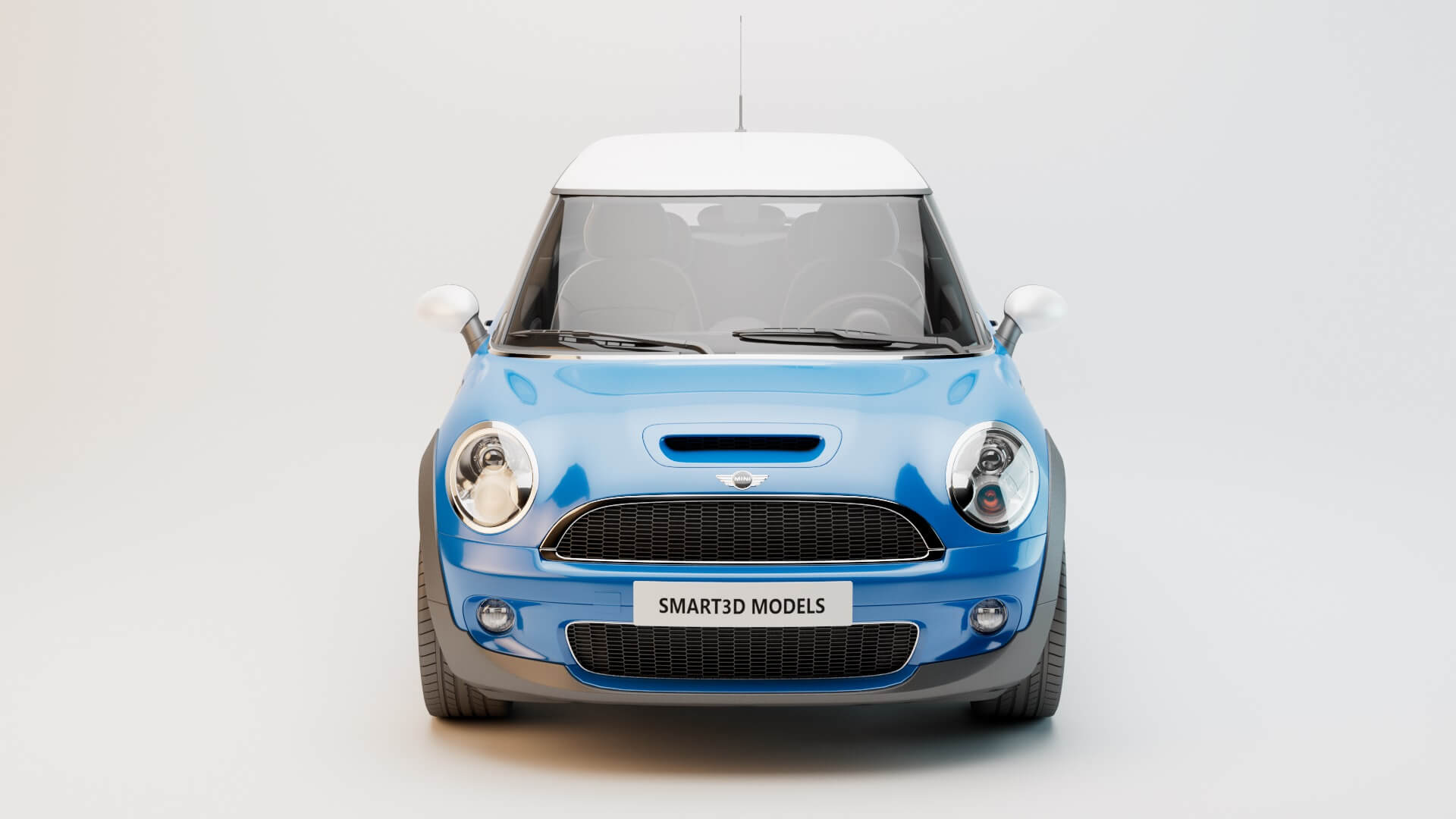 Mini Cooper 3D Render, Digital Art by Smart3DModels