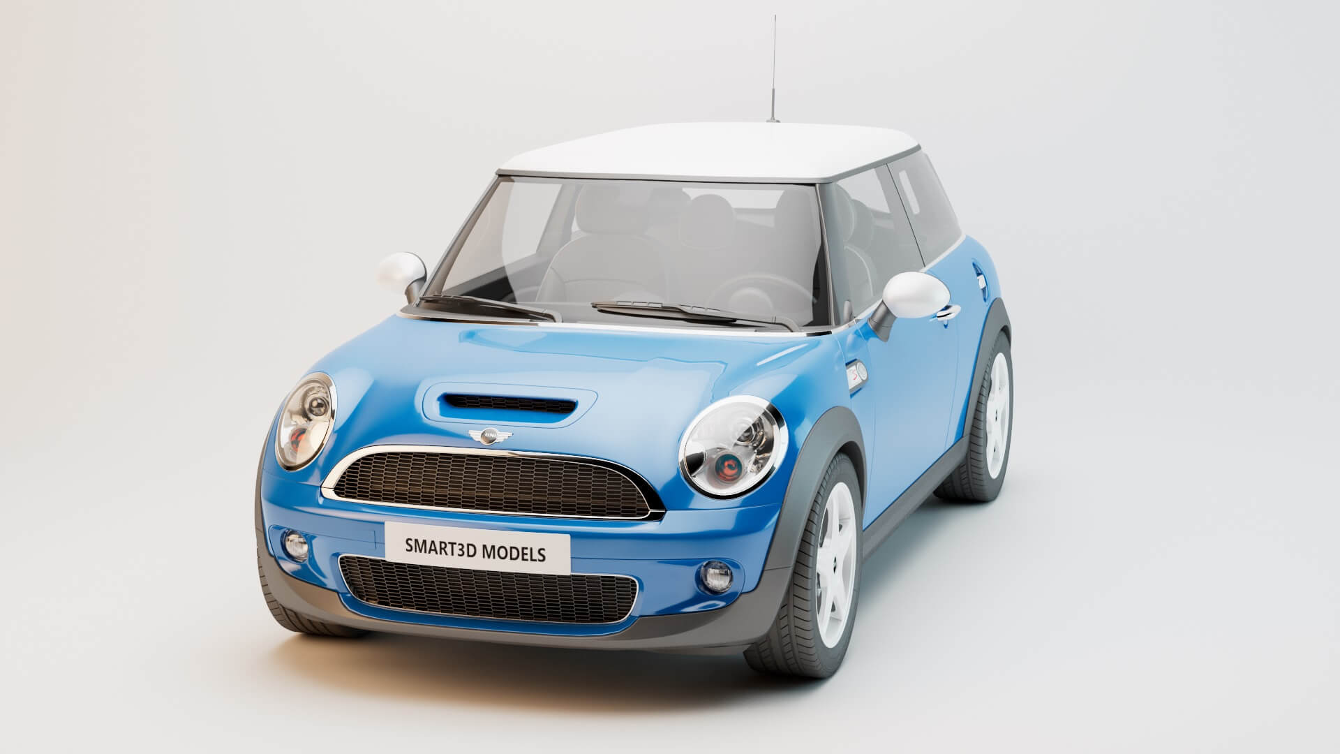 Mini Cooper 3D Render, Digital Art by Smart3DModels