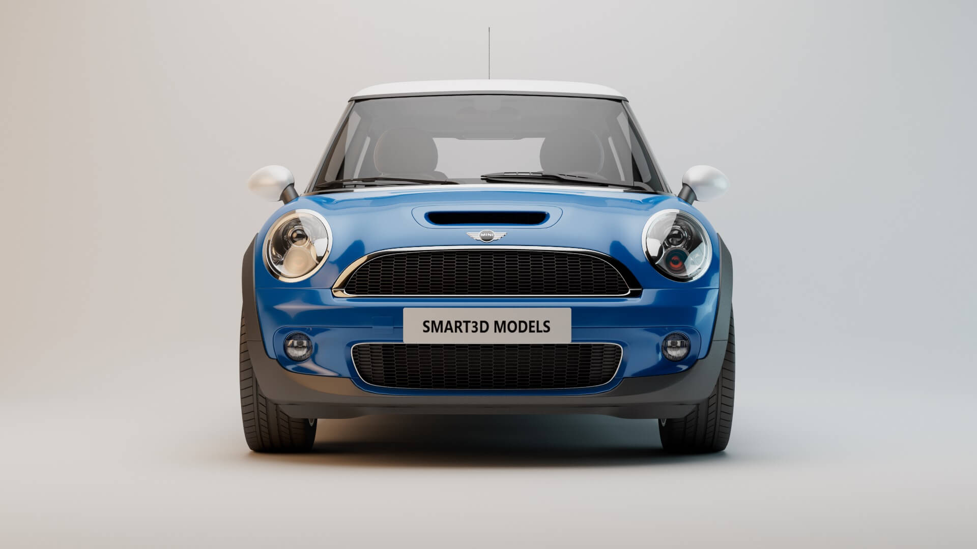 Mini Cooper 3D Render, Digital Art by Smart3DModels
