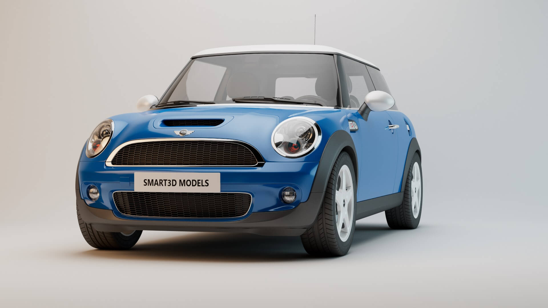 Mini Cooper 3D Render, Digital Art by Smart3DModels