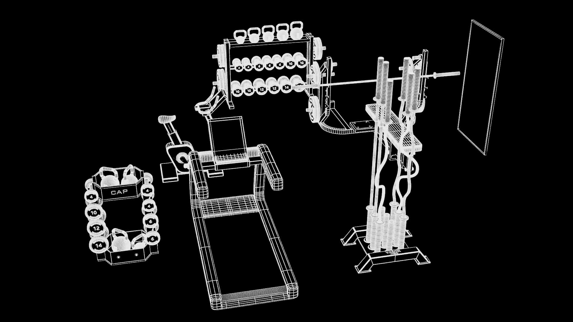 Gym Equipment - 3D Model by Smart3DModels