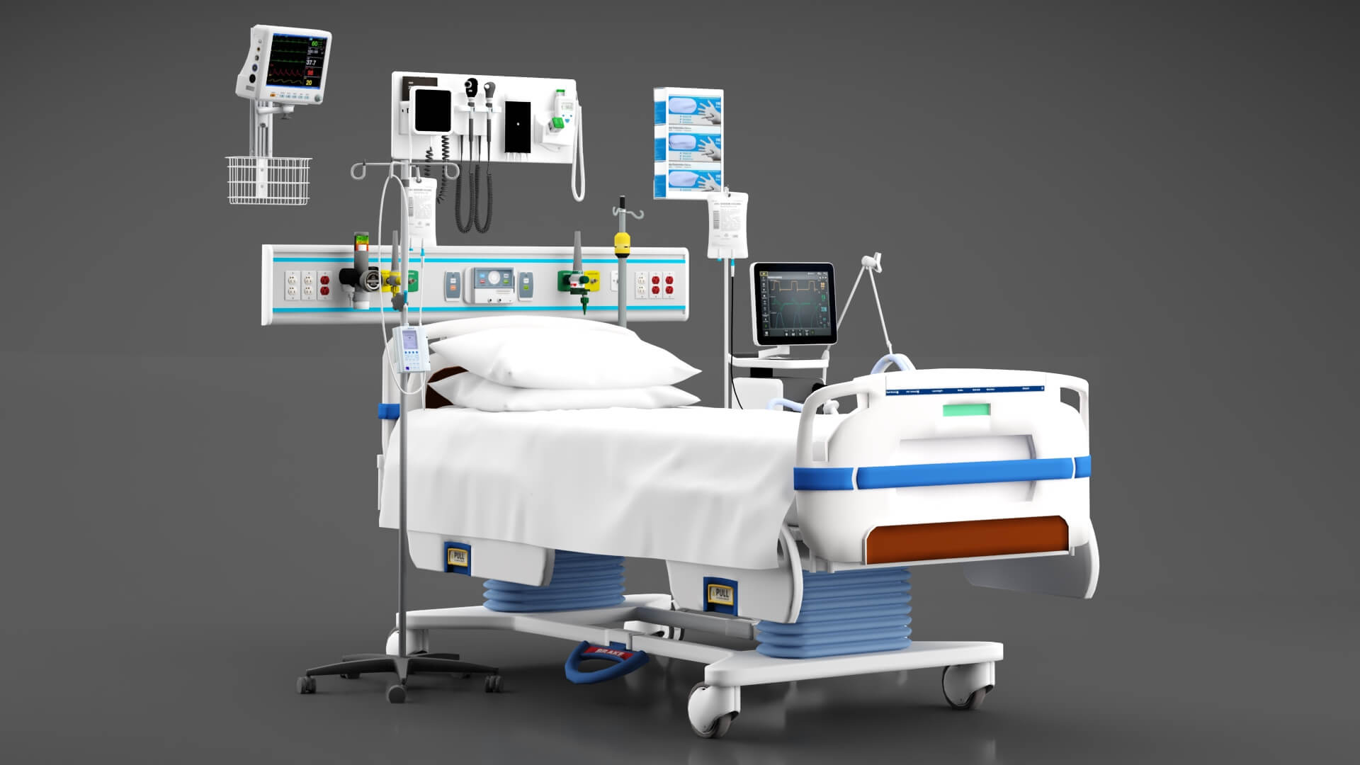 Intensive Care Unit Equipment - 3D Model by Smart3DModels