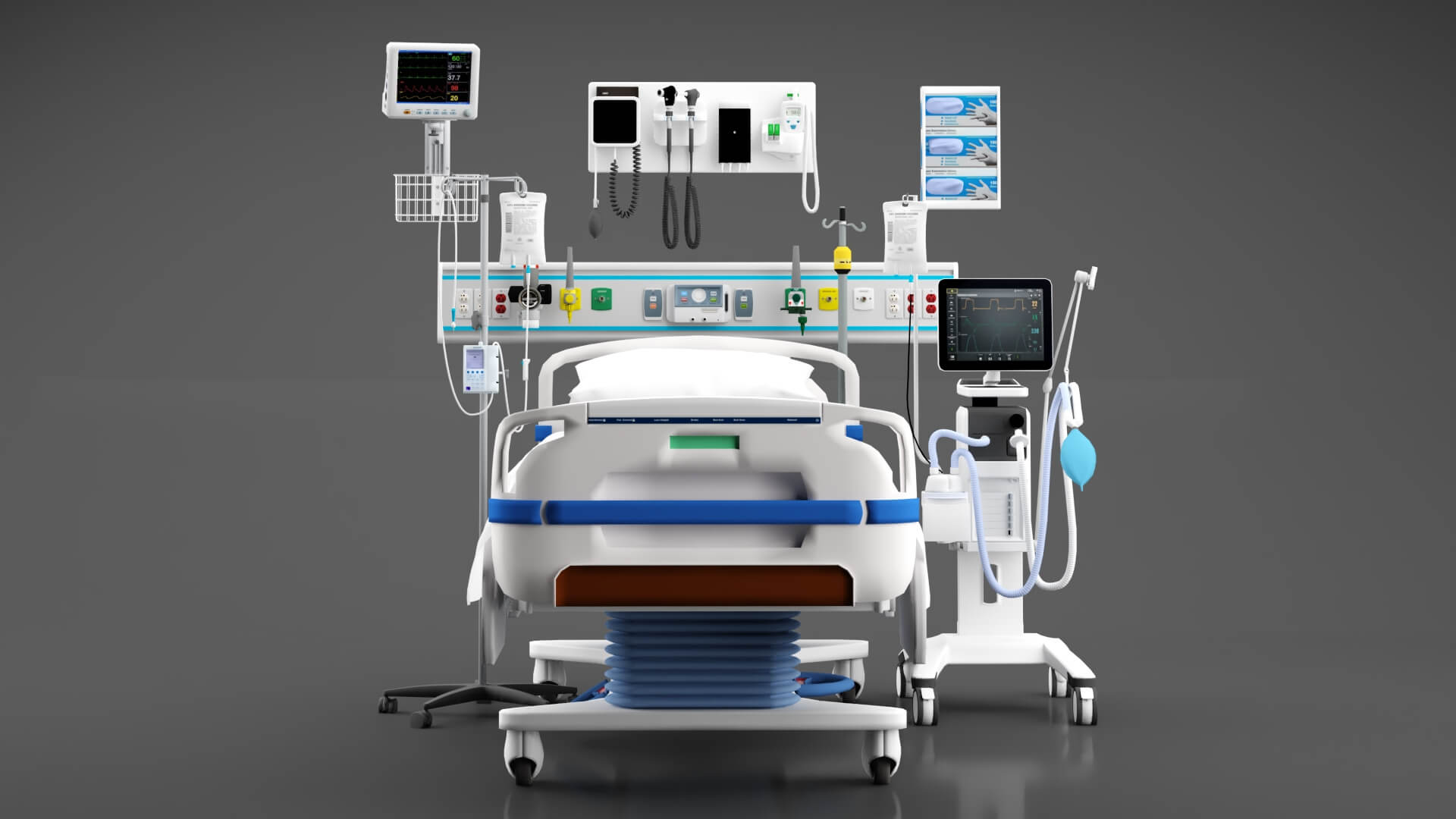 Intensive Care Unit Equipment - 3D Model by Smart3DModels