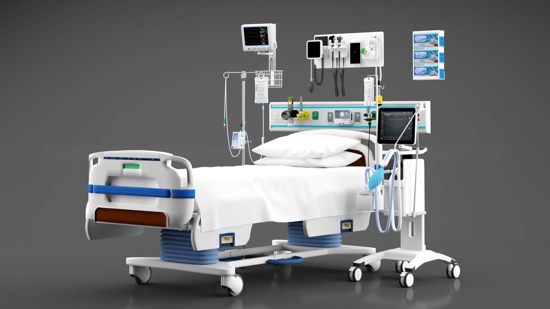 Intensive Care Unit Equipment - 3D Model by Smart3DModels