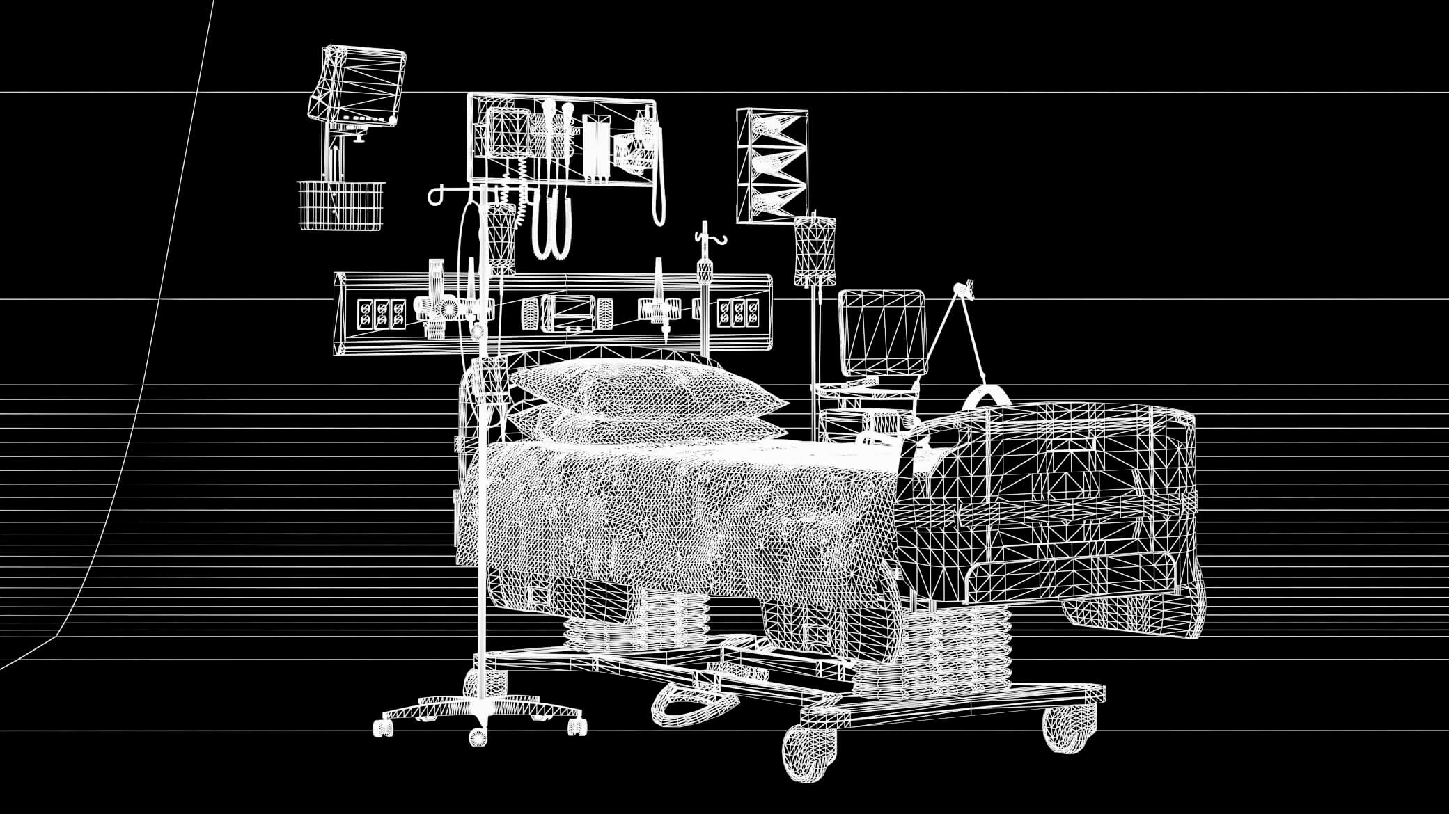 Intensive Care Unit Equipment - 3D Model by Smart3DModels