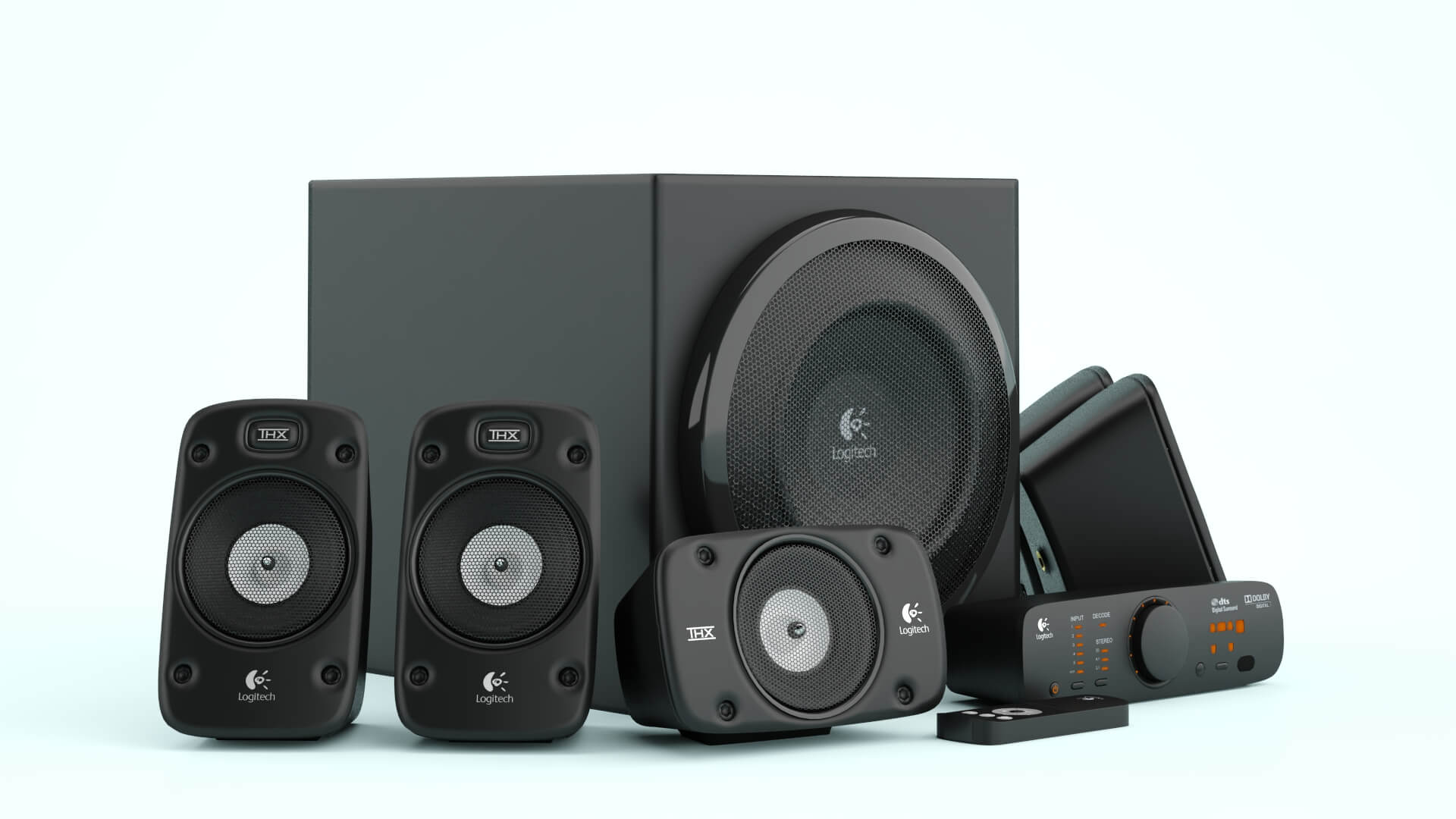 Logitech Z906 Speaker - 3D Model by Smart3DModels