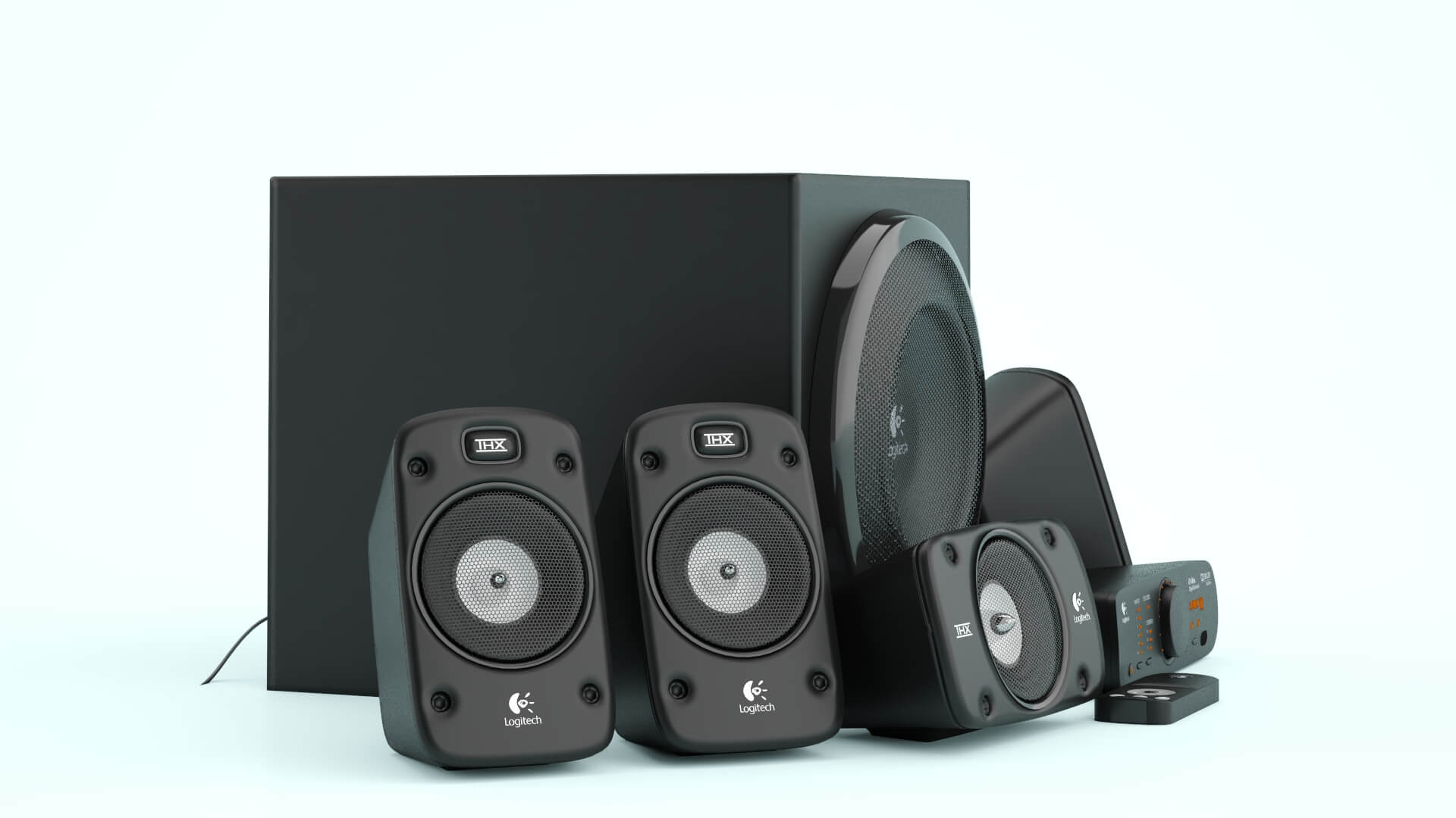 Logitech Z906 Speaker - 3D Model by Smart3DModels