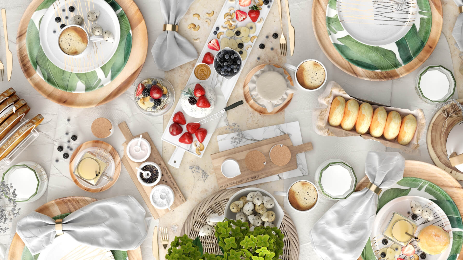 Modern Tableware Food Combination 19 - 3D Model by Smart3DModels