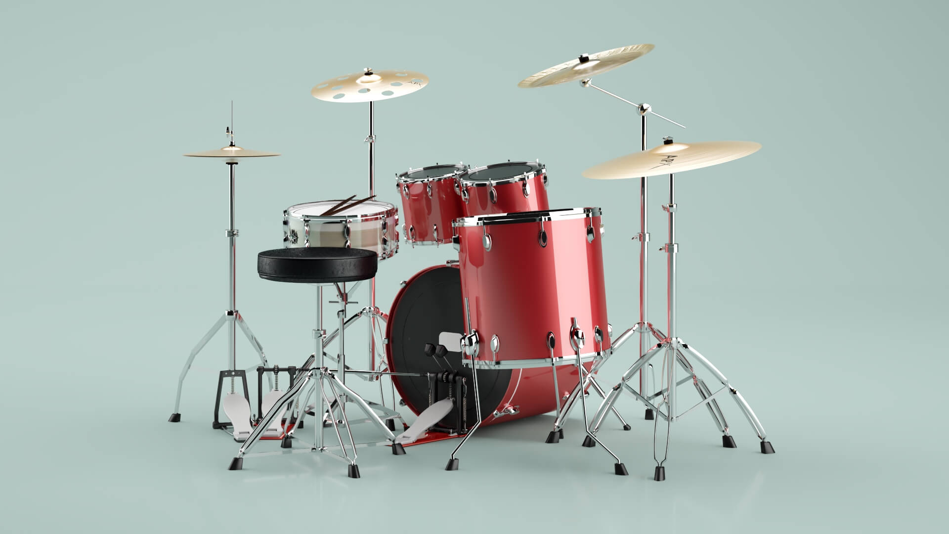 Musical Drums Instrument - 3D Model by Smart3DModels