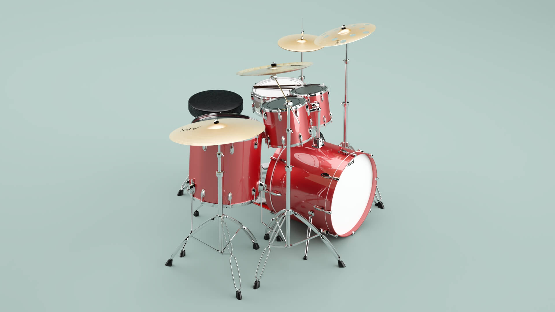 Musical Drums Instrument - 3D Model by Smart3DModels