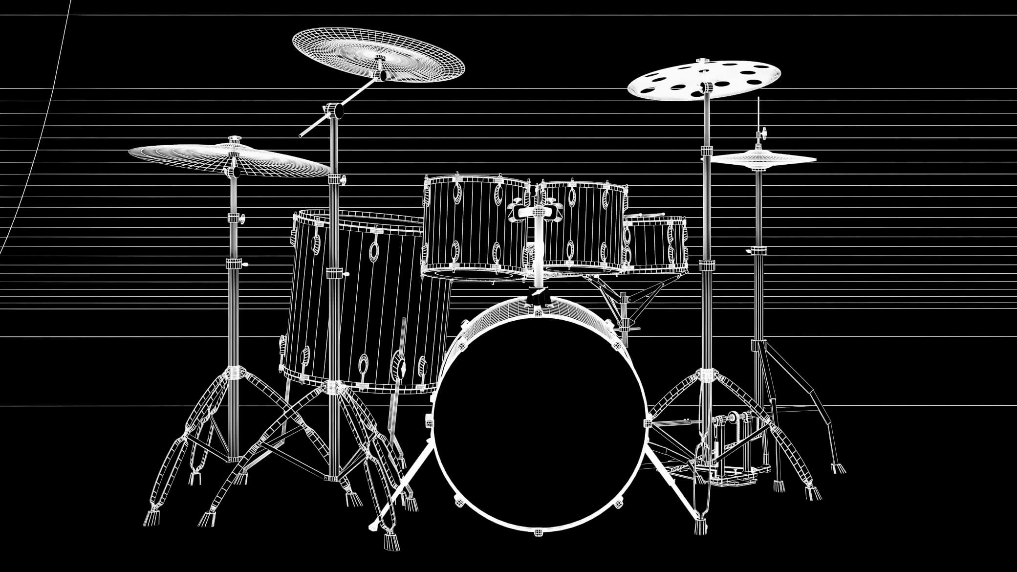 Musical Drums Instrument - 3D Model by Smart3DModels