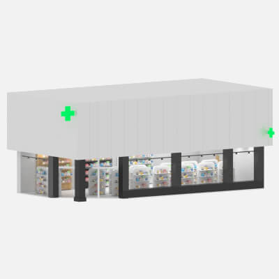 Pharmacy Building - 3D Model by Smart3DModels