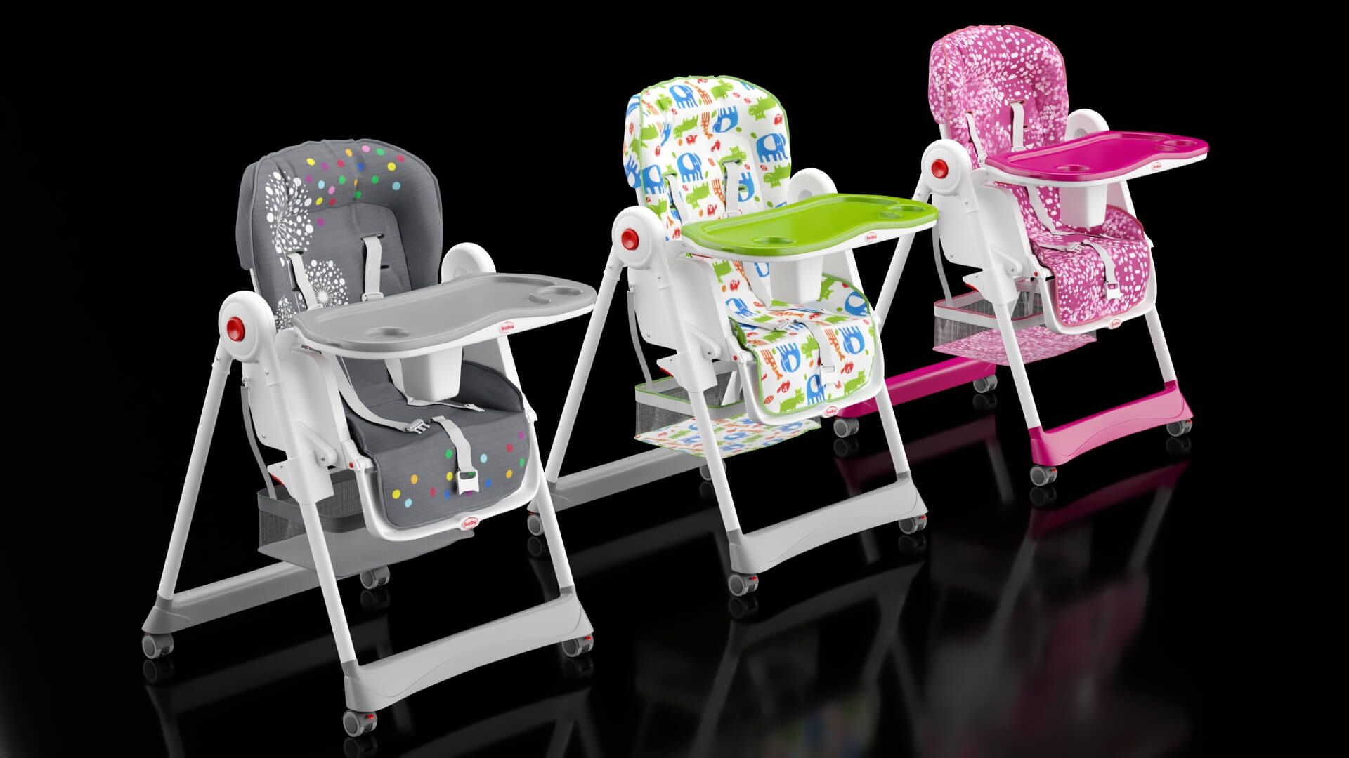Prestige Baby High Chair - 3D Model by Smart3DModels