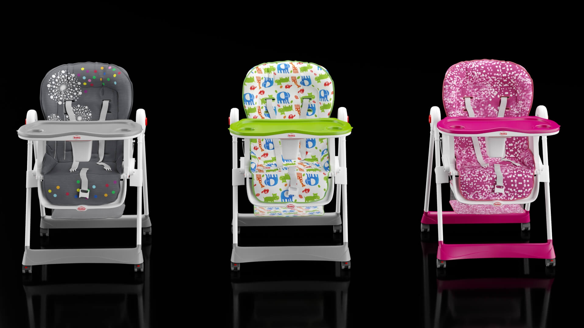 Prestige Baby High Chair - 3D Model by Smart3DModels
